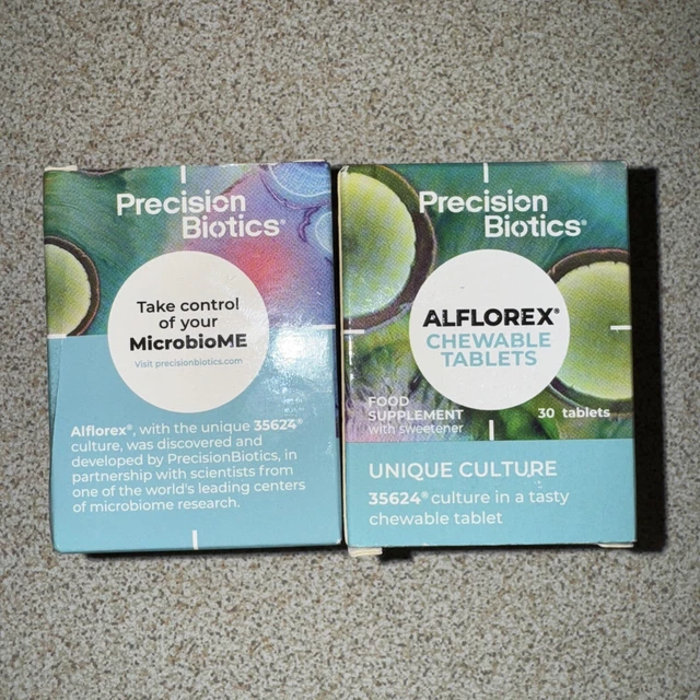 2 X PRECISION Biotics Alflorex Chewable Tablets Unique Culture Exp 06/ ...