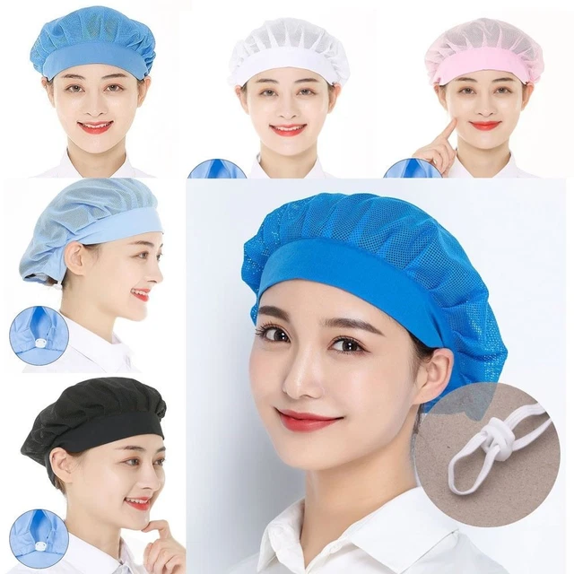 WORK WEAR CHEF Hat Hair Nets Cooking Hygienic Cap Work Hat Hotel ...