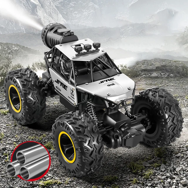 1/18 ALL TERRAIN RC Car with Spray Mist & Lights High Speed Remote Control Car £15.95 - PicClick UK