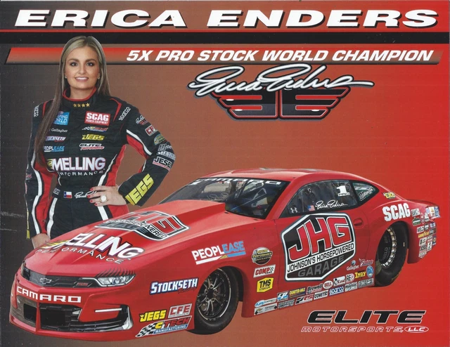 2023 ERICA ENDERS Nhra Pro Stock Johnson Horsepower Hero/Postcard! $2. ...