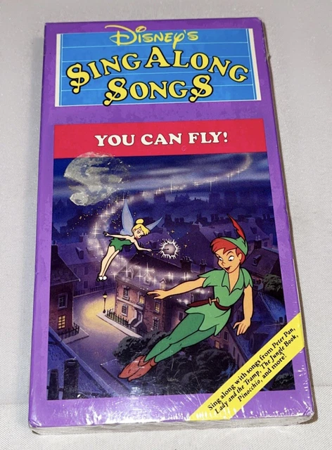 DISNEY'S SING ALONG Songs You Can Fly VHS Peter Pan Tinker Bell Vintage ...