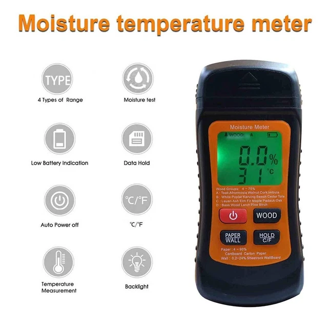 HUMIDIMÈTRE LCD FACILE à utiliser pour mesure précise de l'humidité ...
