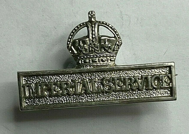WW1 IMPERIAL SERVICE Badge White Metal original 42 x 25 mm £27.02 ...