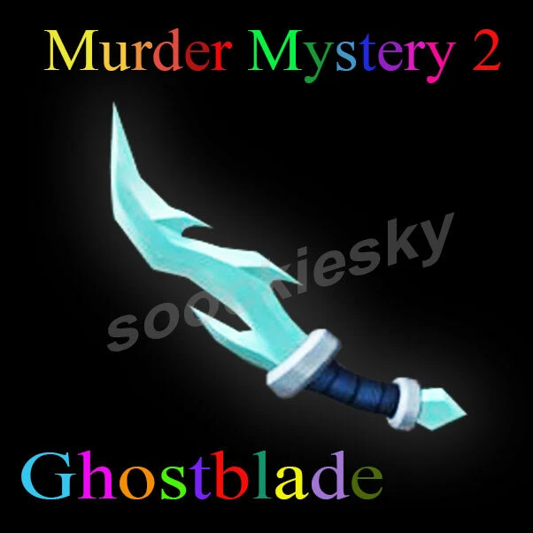 ROBLOX MM2 GHOSTBLADE Murder Mystery 2 Knife Messer Waffe Item Godly ...