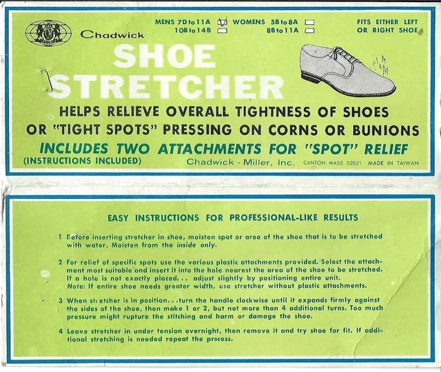 VINTAGE CHADWICK SHOE Stretcher Advertising Insert Card – 1970s ...