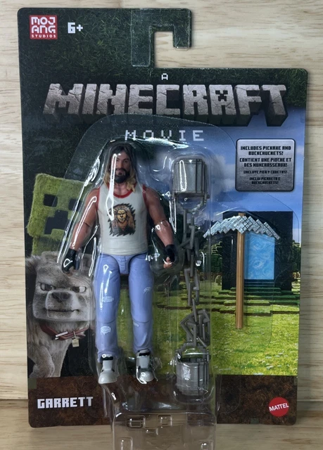 A MINECRAFT MOVIE Garrett Pickaxe & Buckchuckets 4" Figure Mattel 2025 ...