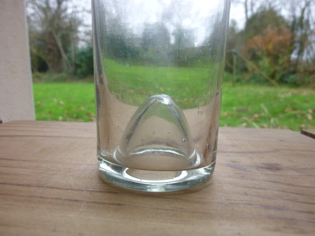 PETITE BOUTEILLE TOPETTE fiole verre soufflé 19ème antique glass bottle ...