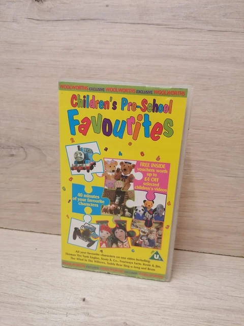 CHILDREN'S PRE-SCHOOL FAVOURITES 1995 , Woolworths Exclusive , VHS Tape ...