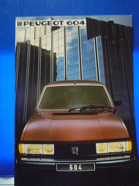 PEUGEOT 604 1984 brochure CATALOGUE prospekt original Pays Bas 20p EUR ...