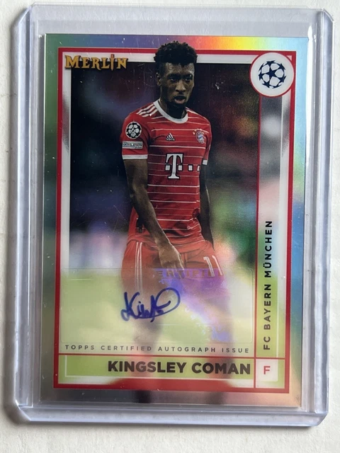 KINGSLEY COMAN AUTO Rifrattore Topps 2022-23 Merlin BAYERN MUNCHEN #AC ...