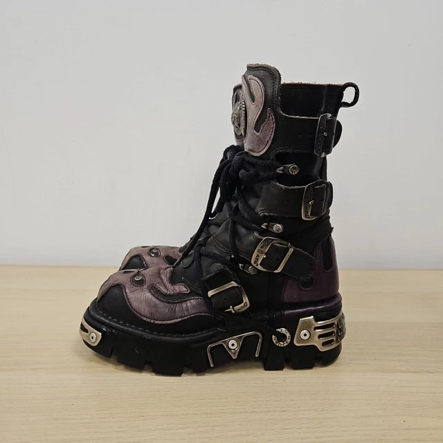 NEW ROCK REACTOR Purple Demon Chunky Platform Punk Rock Goth Boots Uk 5 ...