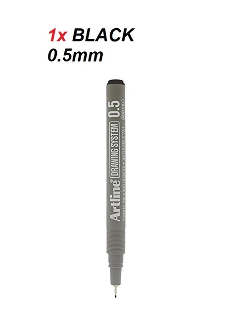 ARTLINE DRAWING SYSTEM fineliner 0.5mm EK235 - 1 Dozen BLACK $48.00 ...