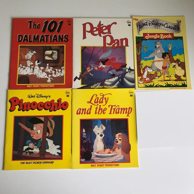 JOB LOT VINTAGE Walt Disney Scholastic Peter Pan Pinocchio Movie Story ...