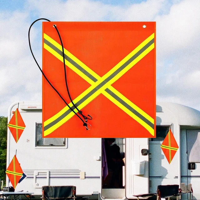 WARNING FLAG EASY to Use Warning Sign for Trailer Hauling Outdoor Bike ...