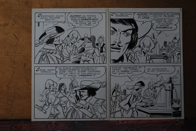 ISABELLA!! STUDIO ROSI pair of original boards in sequence 18x25cm ...