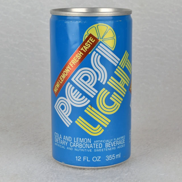 VTG 1970S LEMON Pepsi Light Cola Soda Pop Can 12oz All-Aluminum ...