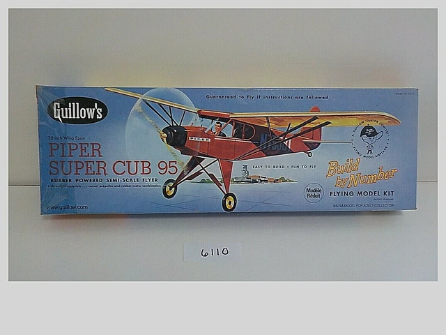 GUILLOW'S PIPER SUPER Cub 95 Flying Plane Model Kit #602 (#6110) £23.48 ...