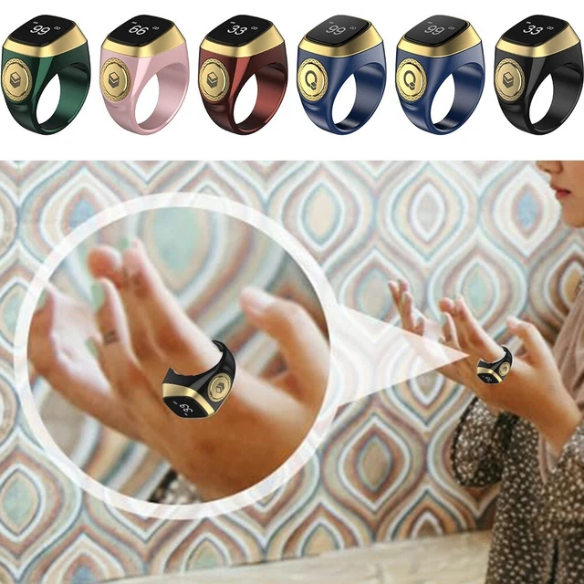 SMART DIGITAL COUNTER Ring Designed for Muslim Prayer Needs and ...