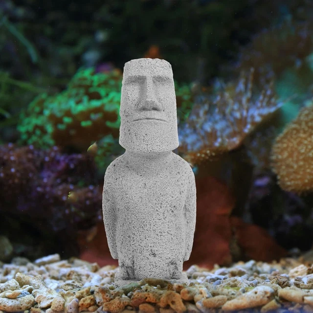MOAI STONE SHAPED Statue Sandstone Moai Figurine Model Island Moai ...