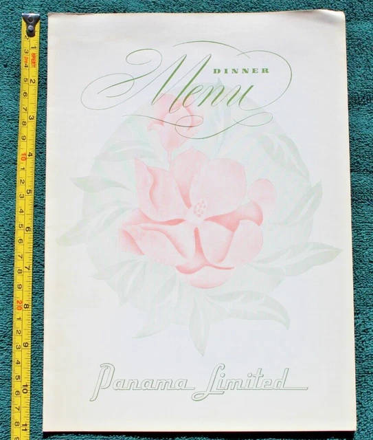 1974 ILLINOIS CENTRAL Railroad Menu Panama Limited Railfan Lunch ...