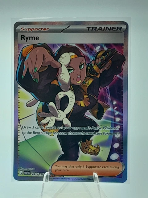 POKÉMON TCG RYME 221/197 Full Art Ultra Rare Trainer Obsidian Flames $2 ...
