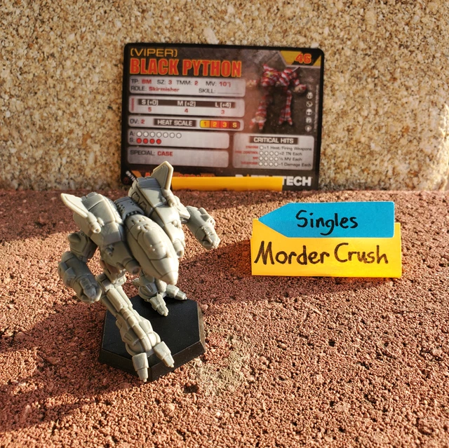 VIPER BLACK PYTHON Clan Cavalry Star Battletech Mercenaries Kickstarter ...