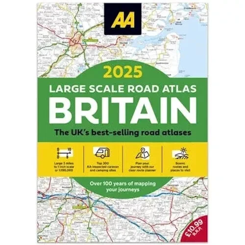 AA LARGE SCALE Road Atlas Map Britain 2025 Latest Edition (84047) £9.99 ...