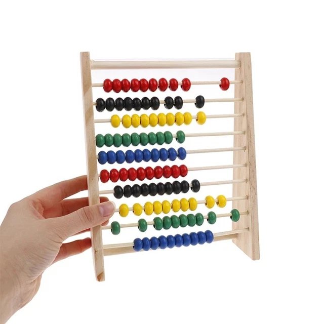 MATH LEARNING CALCULAT Bead Educational Learning Counting Toy Wooden ...