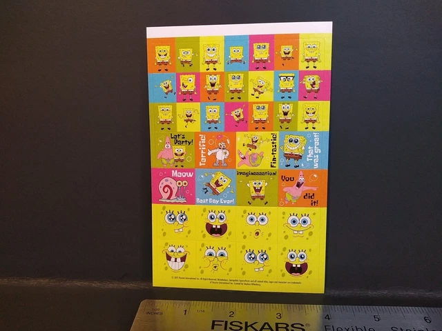 SPONGEBOB SQUAREPANTS STICKER Sheet NICKELODEON VIACOM 2011 $3.98 ...