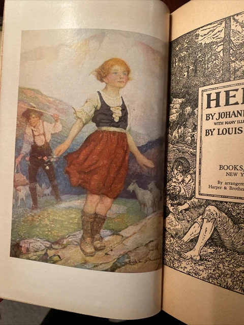 HEIDI BY JOHANNA Spyri, 1925 Edition HC Book. Books, Inc. Harper ...