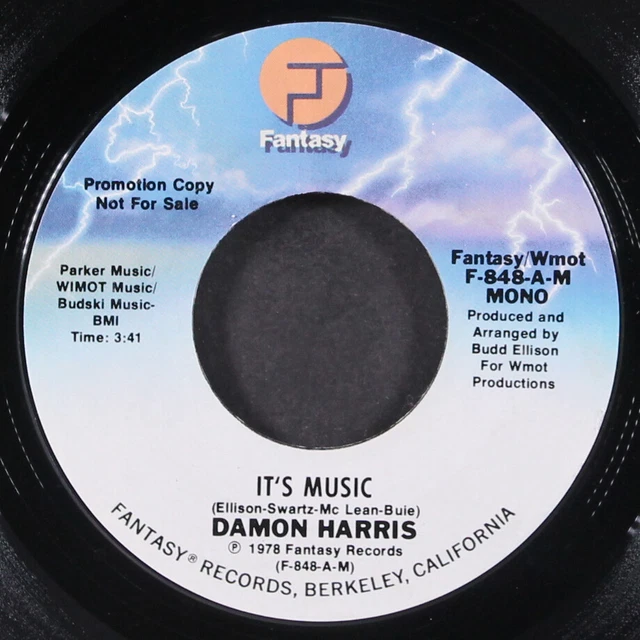 DAMON HARRIS : c'est de la musique / mono FANTASY/WMOT 7" simple 45 tr ...