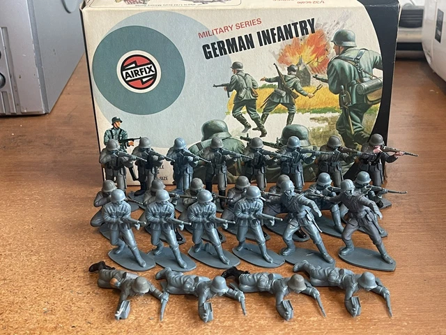 VINTAGE 1970S, AIRFIX TARGET BOX, WW2 GERMAN INFANTRY, 1/32 SCALE TOY ...