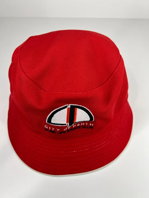 CITY OF PERTH Surf Life Saving Club bucket hat red M - L 56cm - 57cm ...
