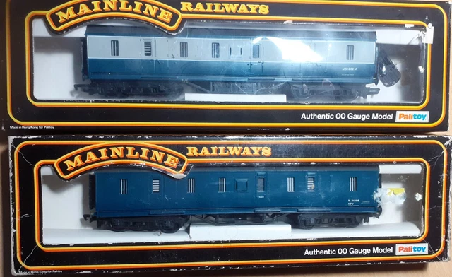 2 X MAINLINE Stanier 50' BG Parcels Van BR Blue and Blue/Grey - Great ...