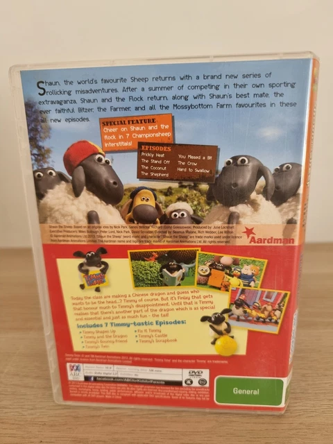 SHAUN THE SHEEP Prickly Heat / Timmy Time Timmy and the Dragon DVD ...