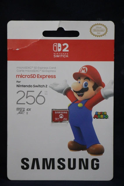 NINTENDO SWITCH 2 Micro SD Express Card 256GB MARIO Edition Samsung ...