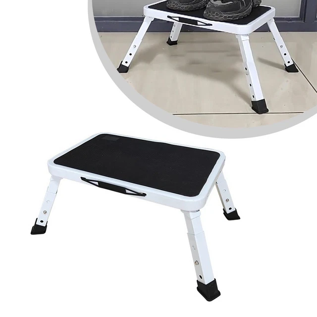 STAINLESS STEEL FOLDING Step Stool with Non Slip Platform and ...