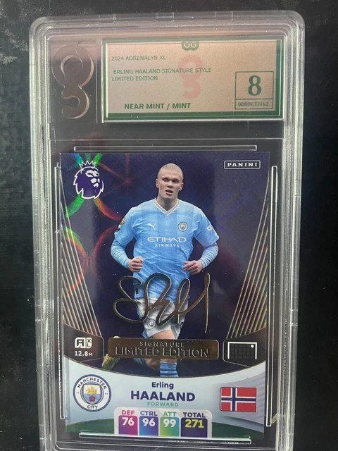 2024 ADRENALYN XL Erling Haaland Signature Limited Edition Graded 8 £37 ...