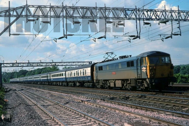 35MM SLIDE BR British Rail Electric Loco Class 87 87010 1979 Original £ ...