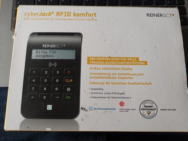 REINERSCT CYBERJACK RFID Komfort Personalausweisler - Schwarz (84719000 ...