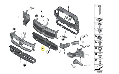 GENUINE BMW 3 Series G20 M Sport Air Duct With Flap Control Center ...