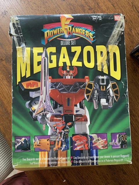VINTAGE MIGHTY MORPHIN Power Rangers MMPR Deluxe Megazord 1993 Boxed ...
