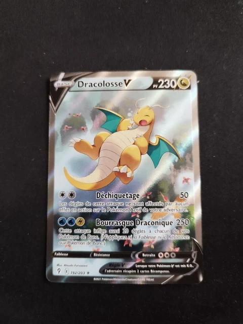 CARTE POKÉMON DRACOLOSSE V 192/203 Alternative Rare Évolution Céleste ...