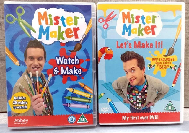 CBEEBIES MISTER MAKER 2X DVD Bundle Let's Make It Watch and Make Abbey ...