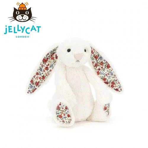 JELLYCAT SMALL CREAM White Blossom Floral Ears Bunny Rabbit - BNWT ...