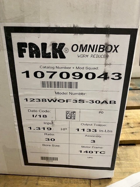 NEW FALK 1238WOF3S-30AB Omnibox Worm Reducer $1,107.27 - PicClick AU