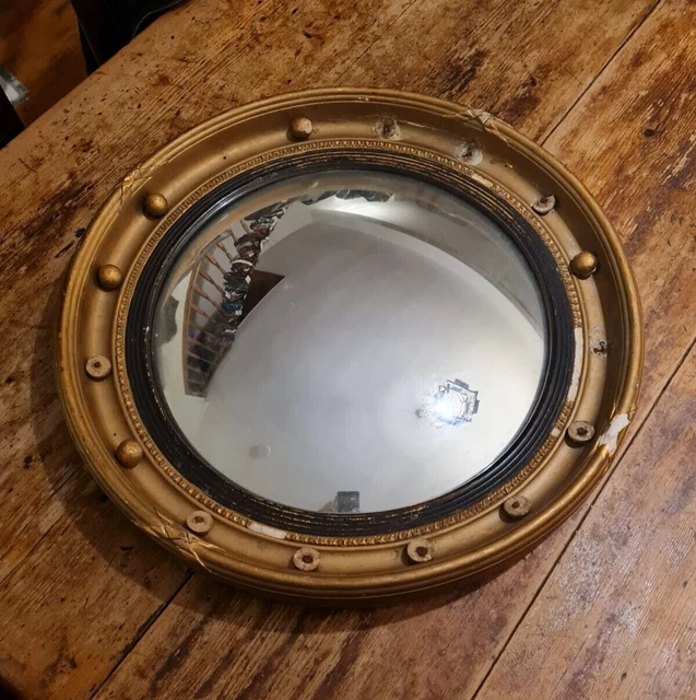 VINTAGE EARLY 1950'S Round Regency Style Plaster Ball Butler's Porthole ...
