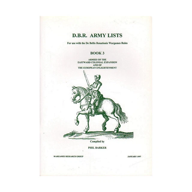 WARGAMES RESEARCH GROUP Wargame Rules DBR Army Lists #3 VG+ £15.44 ...