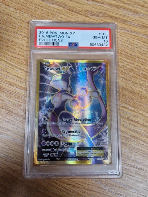 MEWTWO EX PSA 10 Pokemon Card. XY Evolutions full art 103/108 GEM MINT 2016. EUR 146,24 ...