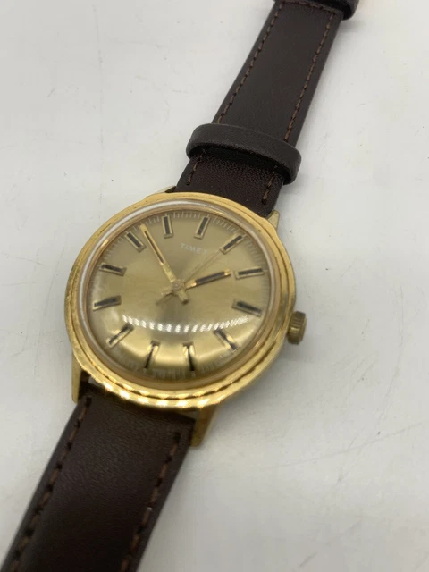 TIMEX AUTOMATIC VINTAGE Gents Gold Tone Watch Working £44.00 - PicClick UK